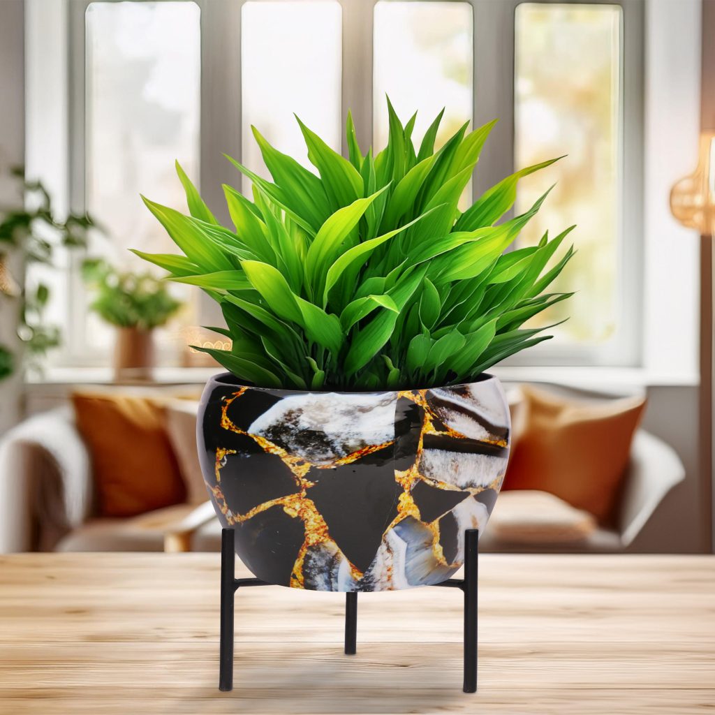 Printed Flower Pot/Vase (Black & White) - Nestin Store